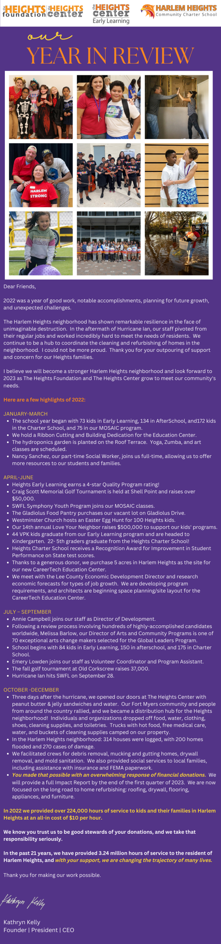 Our Year in Review – The Heights Foundation