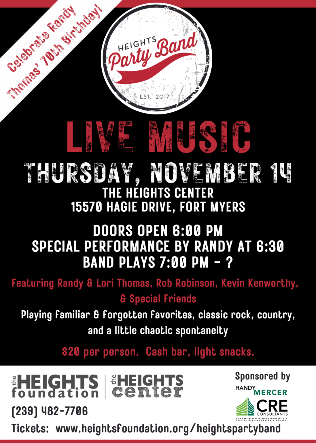 Heights Party Band November 14, 2024 – The Heights Foundation